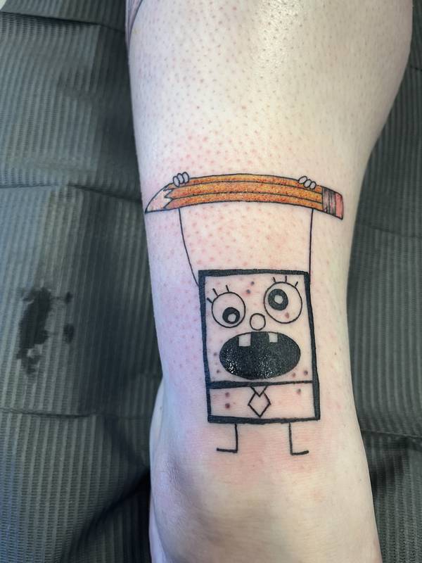 doodlebob tattoo
